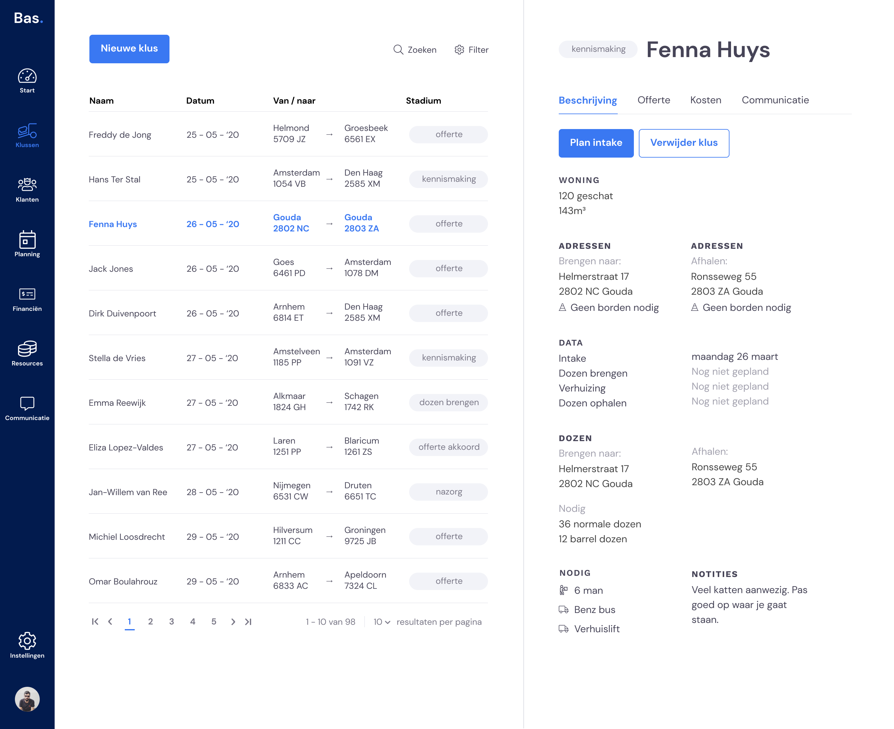 Slimme software voor verhuisbedrijven - Bas Software